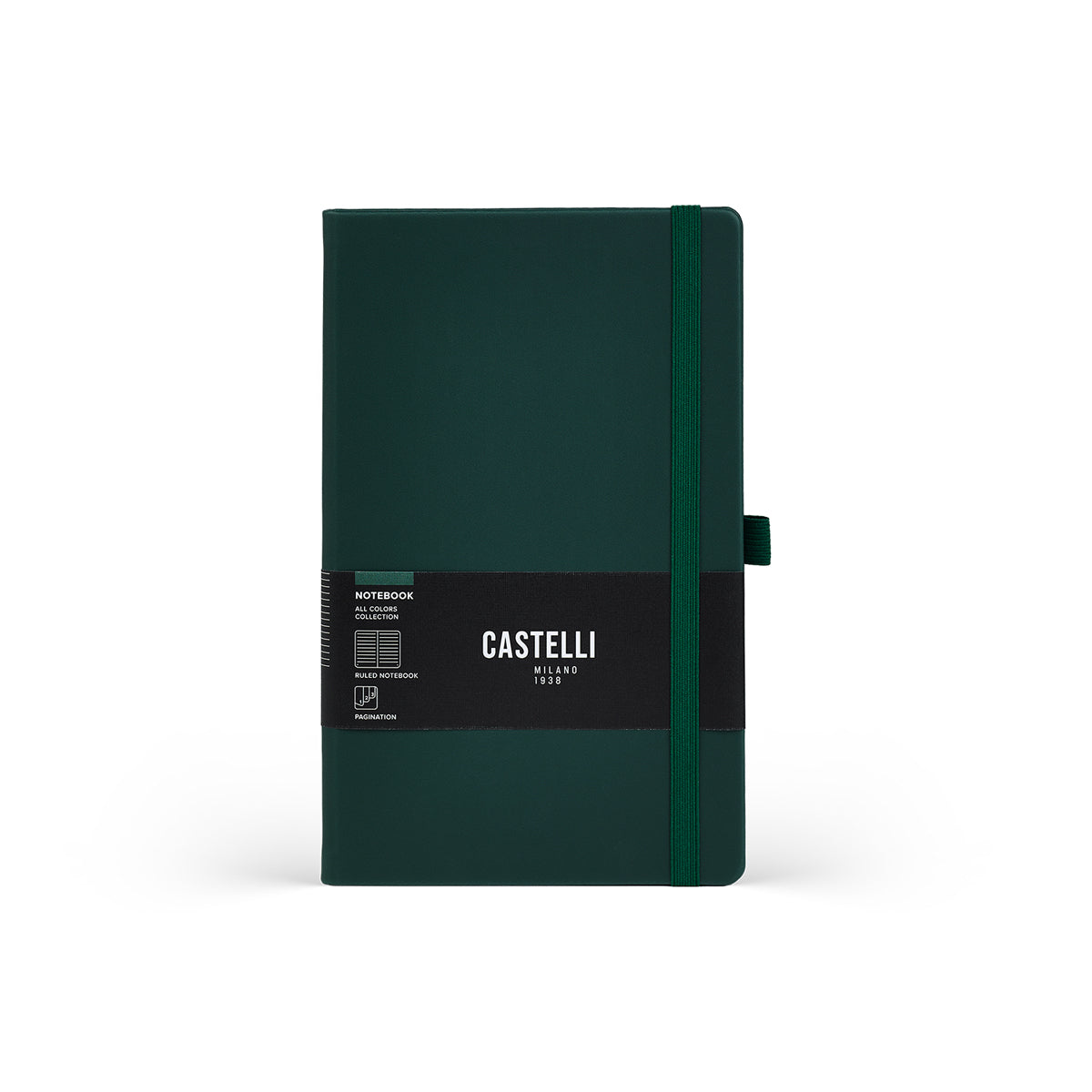 Castelli Notebook All Colour Mid Ruled A5 Green – playspy