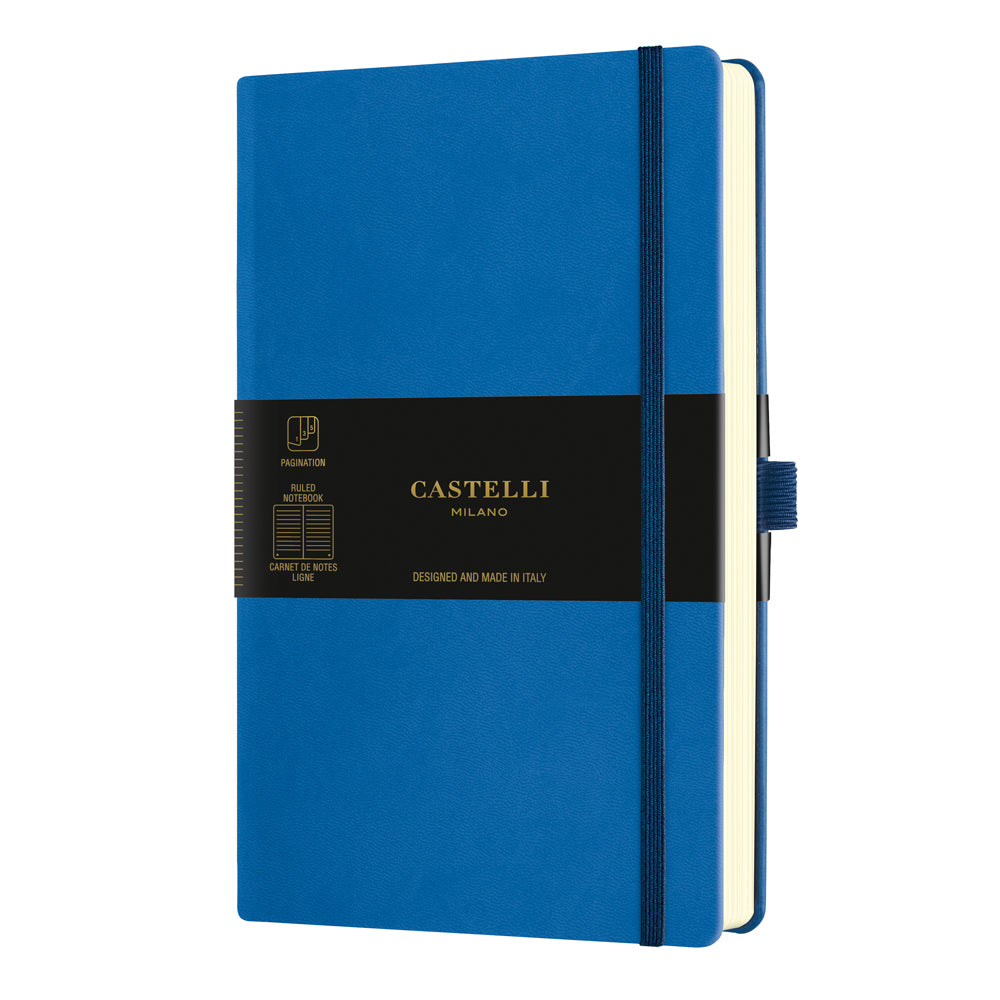 Castelli Notebook Aquarella A5 Ruled Blue Sea – playspy