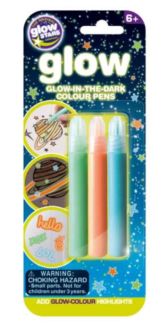 Glow In Dark Colour Pens (3 per pack) – playspy