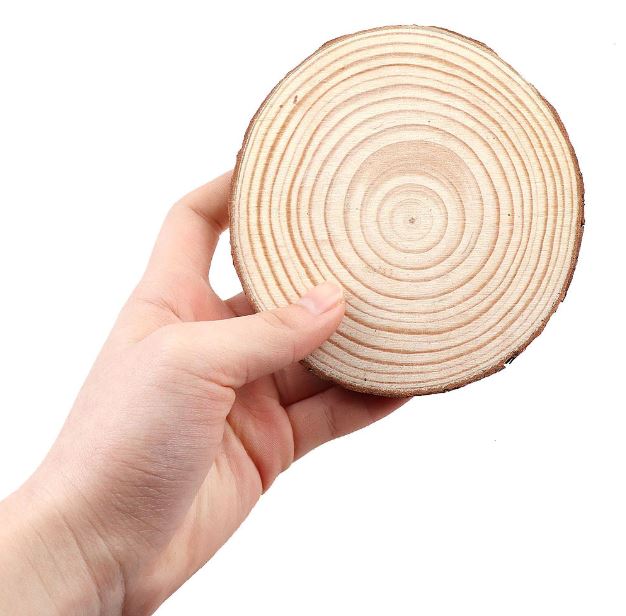 Natural Thick Pine Wooden Round (1pc) – playspy